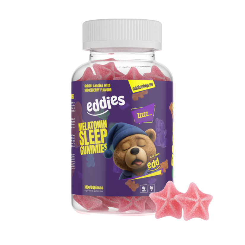 Melatonin Sleep Gummies – 60 pcs | Eddies – Sugar-Free & Vegan